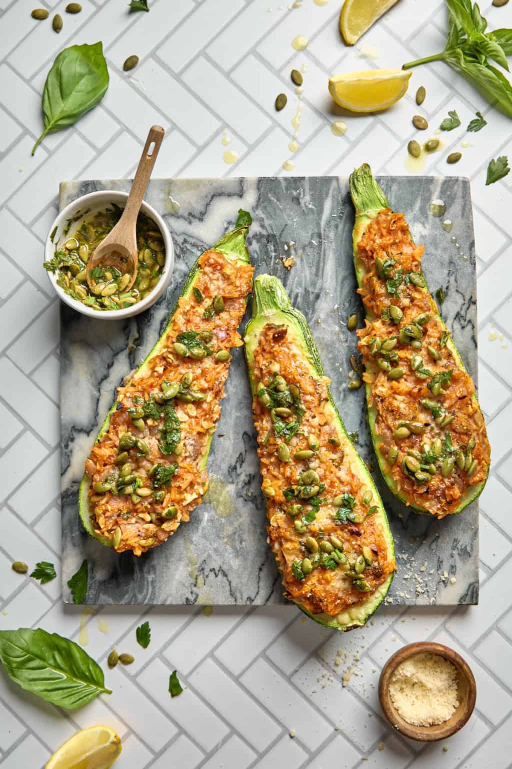 Rice Stuffed Zucchini | What Steve Eats