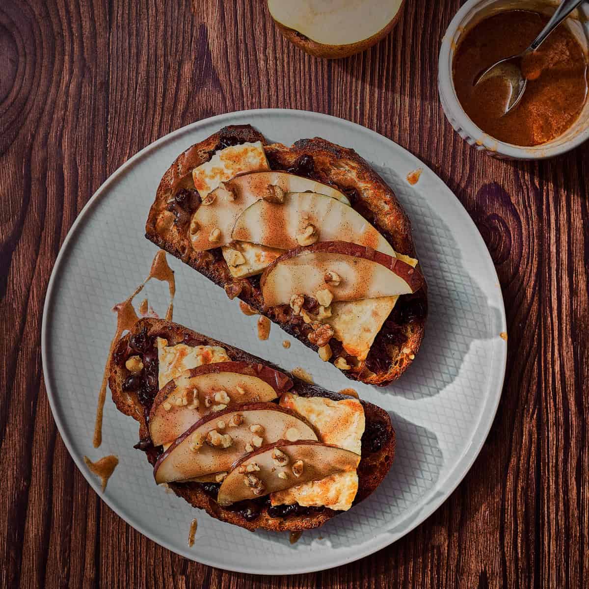 Halloumi Toast with Jam and Honey Butter | What Steve Eats