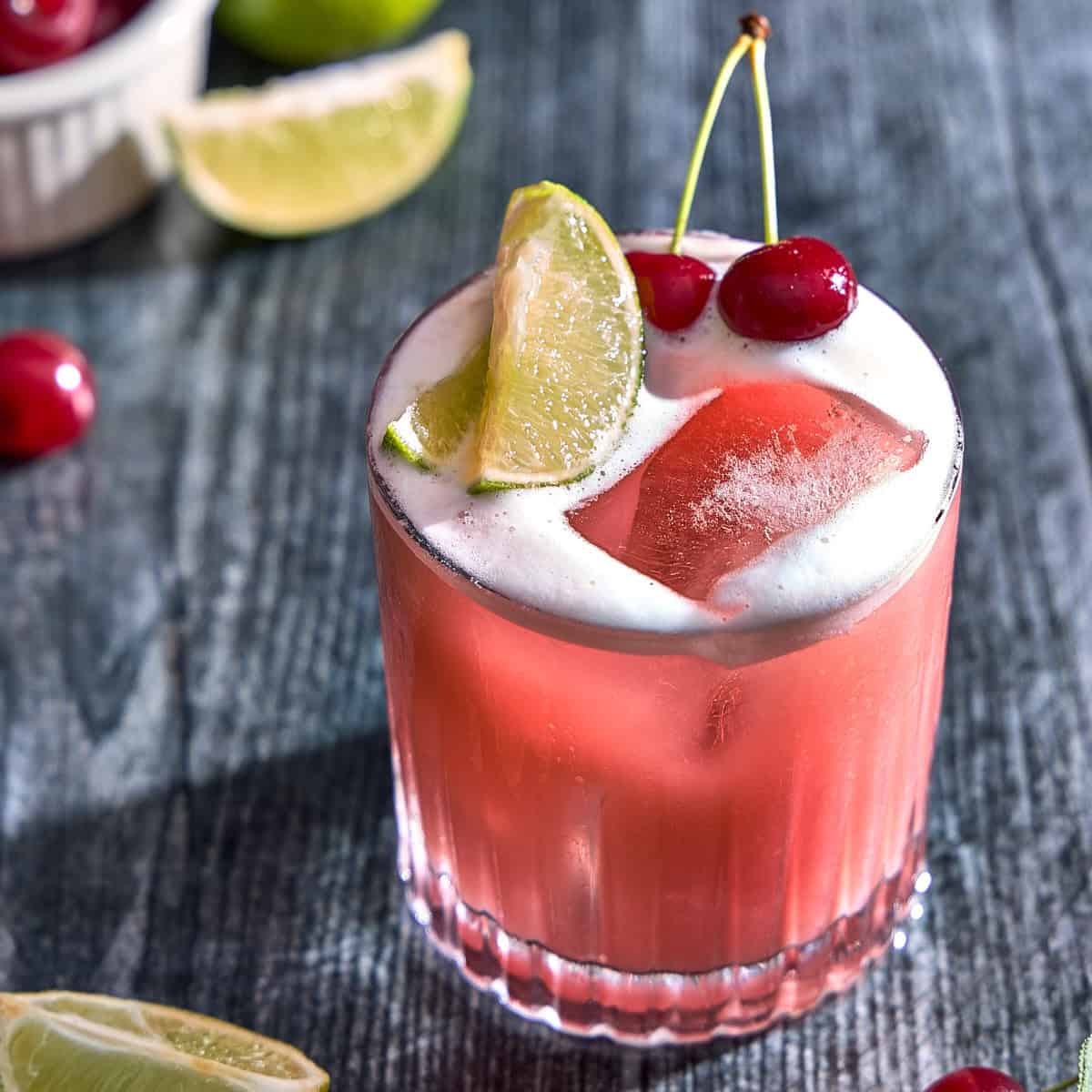 Cherry Whiskey Sour | What Steve Eats