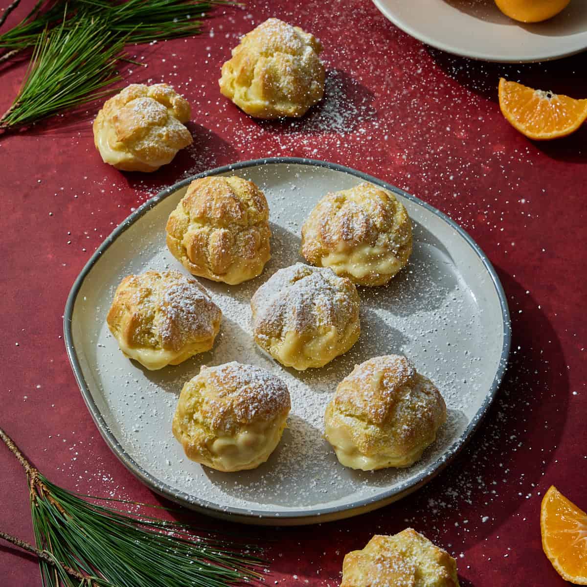 Christmas Cream Puffs (With Orange & Pine) | What Steve Eats
